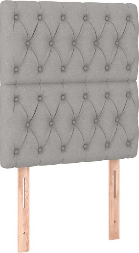 Box spring postel s matrací světle šedá 80 x 200 cm textil 3128157
