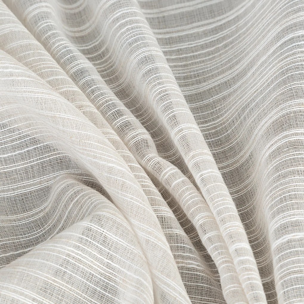 ZÁCLONA NA KROUŽCÍCH ARIA 140X250 CM BÉŽOVÁ