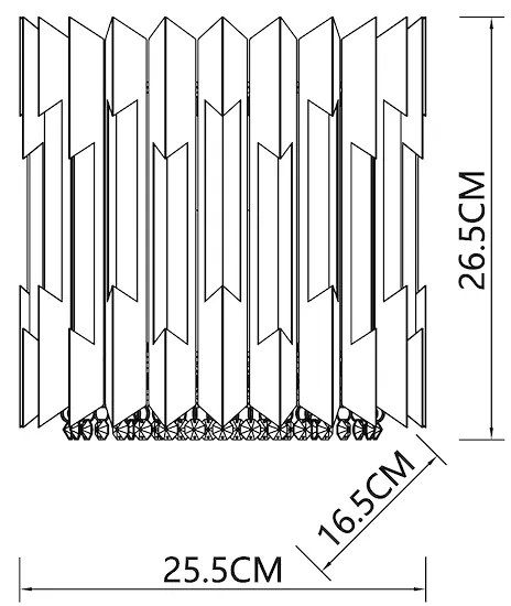 Nástěnné svítidlo Ritz, 1x křišťálové/chromové kovové stínítko