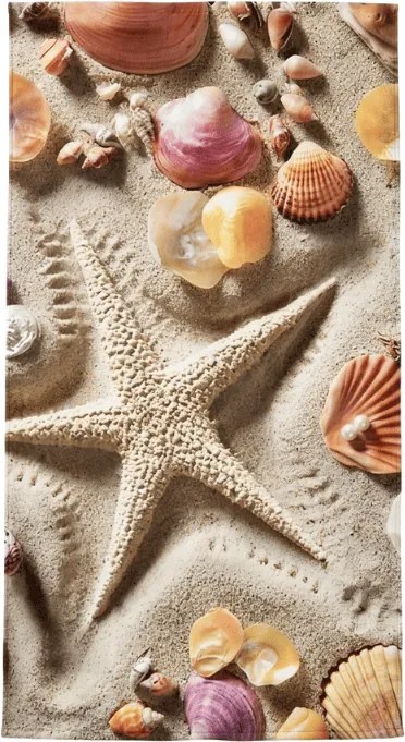 Rychleschnoucí plážová osuška OCEAN SAND barevná 70 x 140 cm, 100% mikrovlákno