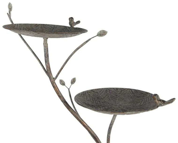 Kovové pítko pro ptáčky se 2 miskami Pimpelmees – 38x43x78 cm