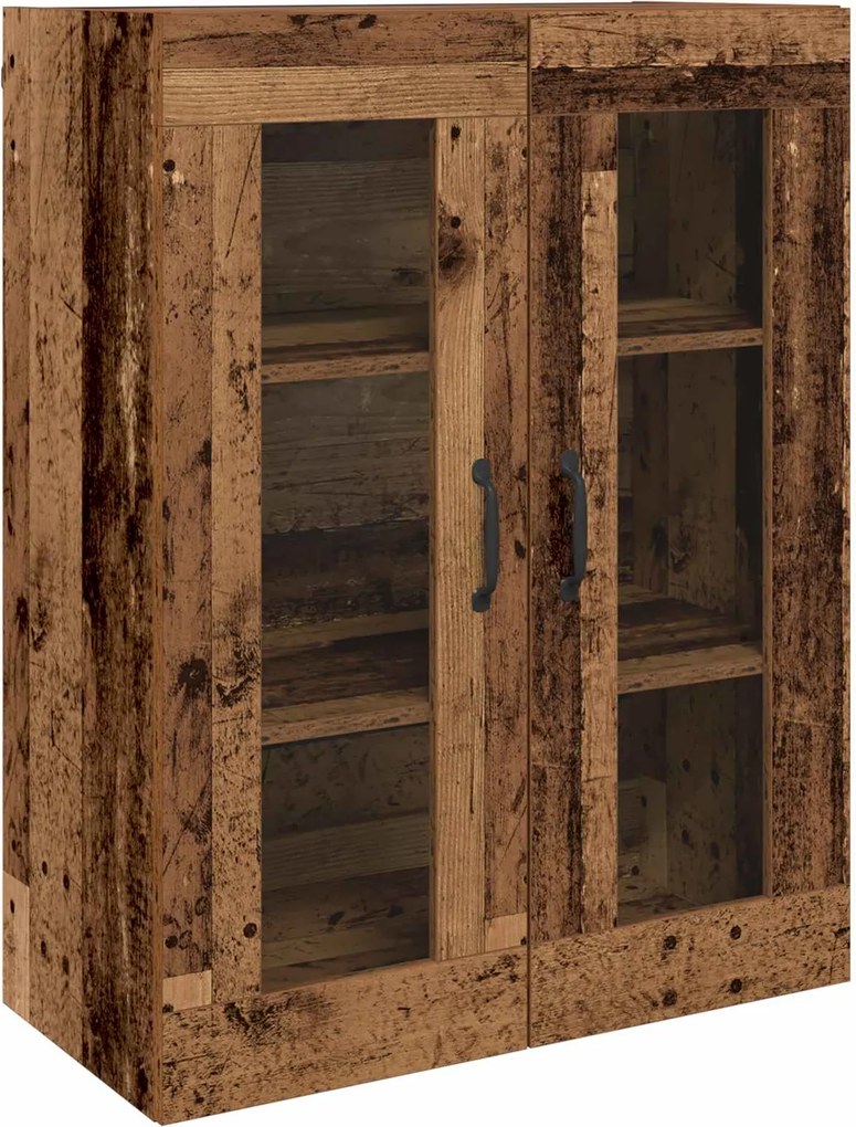 Vysoký bufet 2 ks Staré dřevo 69,5 x 34 x 180 cm 3394587