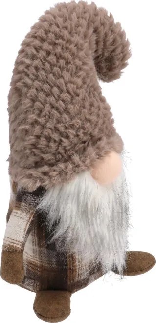 Vánoční dekorace trpaslík hnědá 38 cm