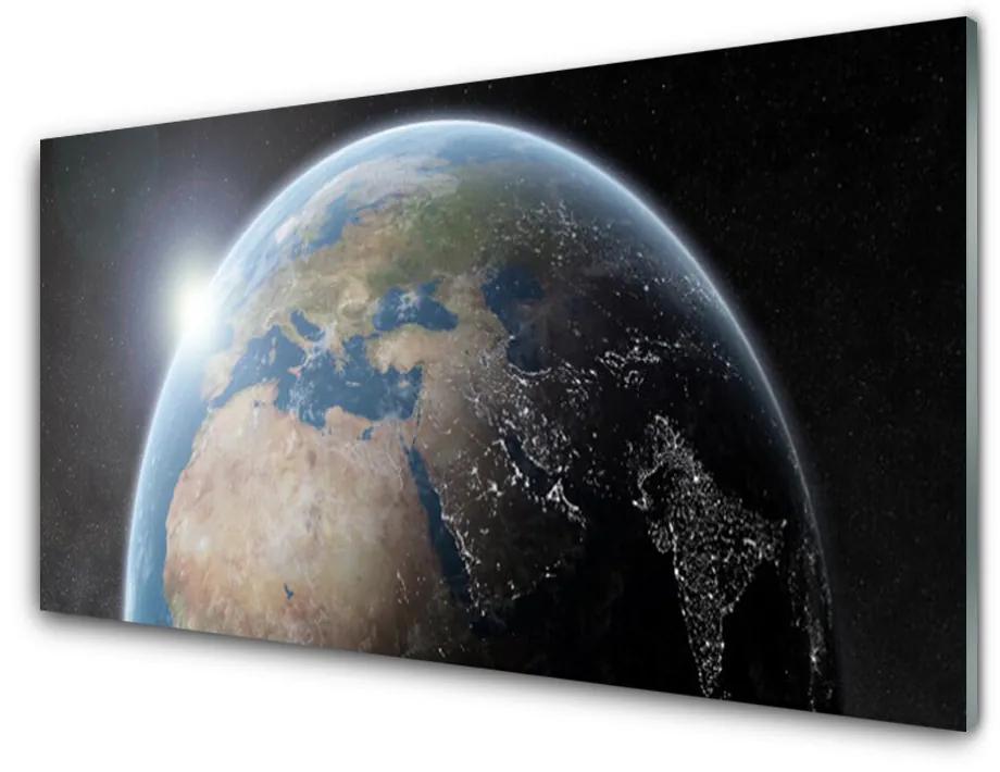 Plexisklo-obraz Planeta Země Vesmír 100x50 cm
