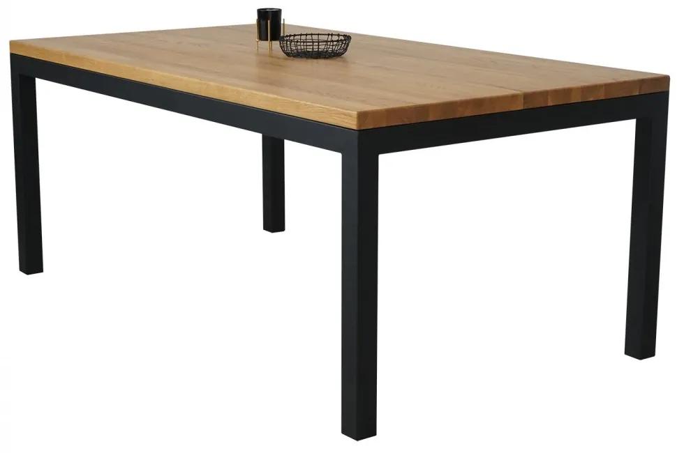 Jídelní stůl s masivní dubovou deskou Klasik 1500 x 900 mm