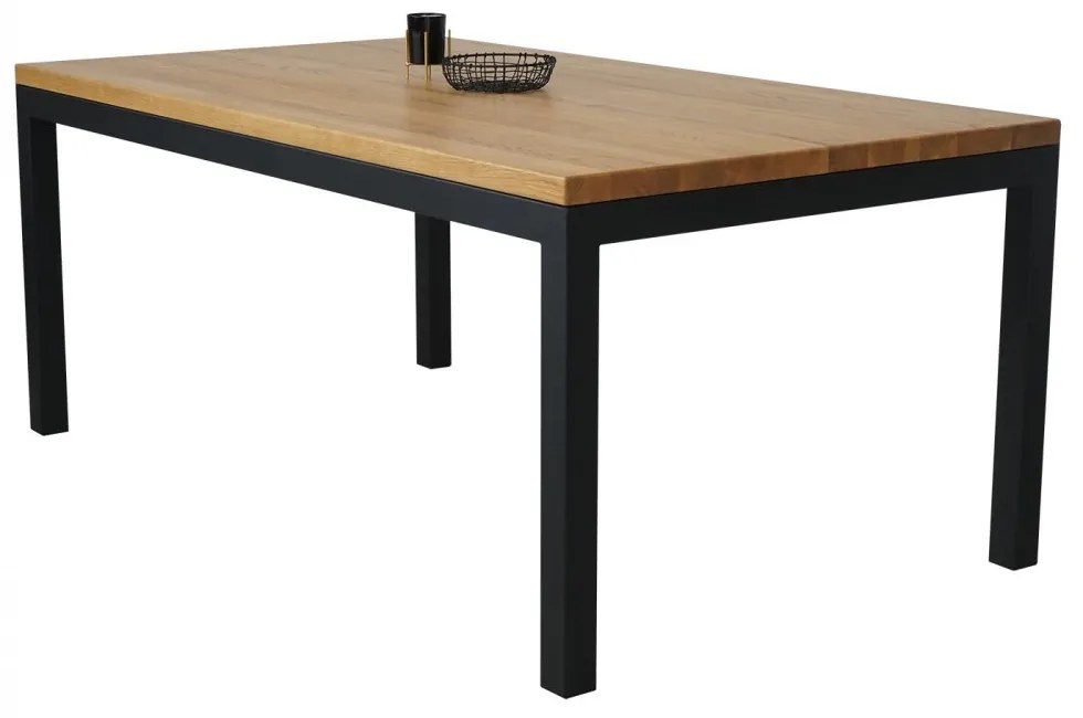 Jídelní stůl s masivní dubovou deskou Klasik 1900 x 1000 mm