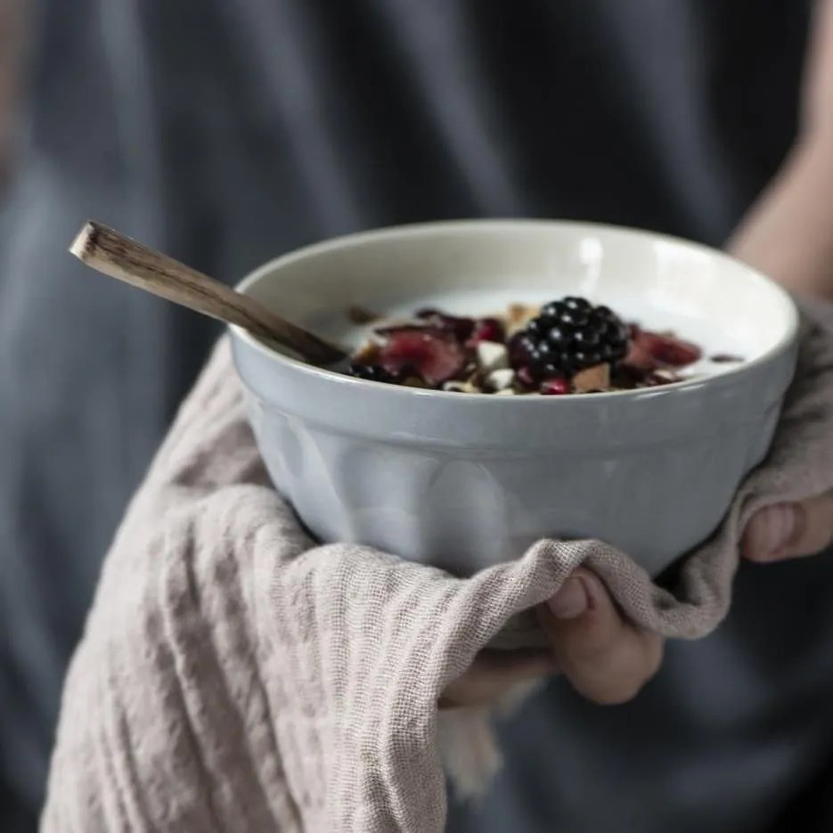 IB LAURSEN Miska na müsli Mynte French Grey, šedá barva, keramika