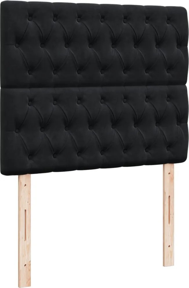 Box spring postel s matrací černá 120 x 200 cm samet 3293190