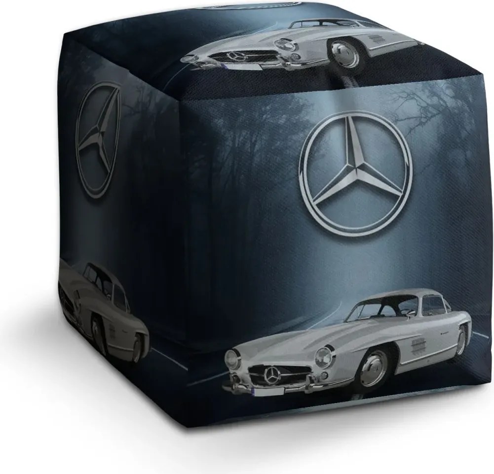 Sablio Taburet Cube Mercedes-Benz 300 SL V lese - 60x60x60 cm