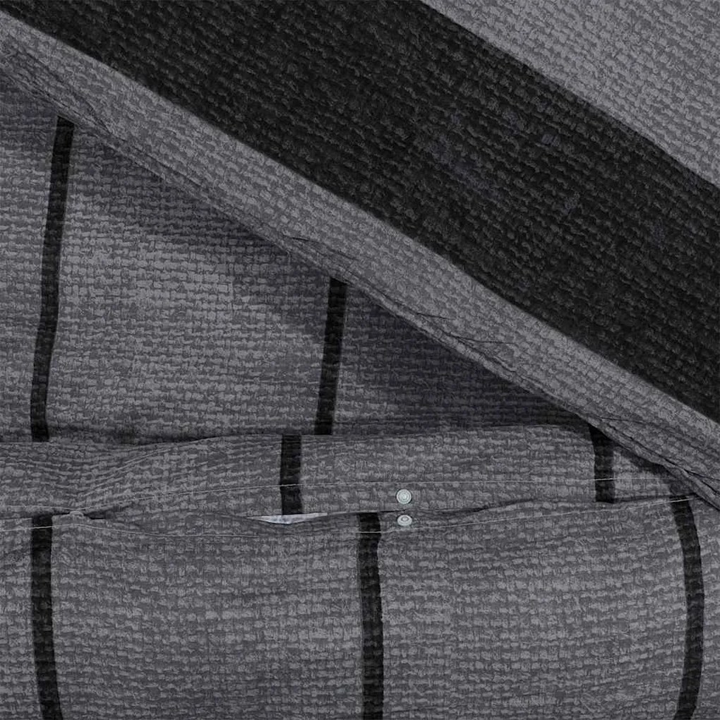 Sada ložního prádla tmavě šedá 140 x 200 cm bavlna 136420