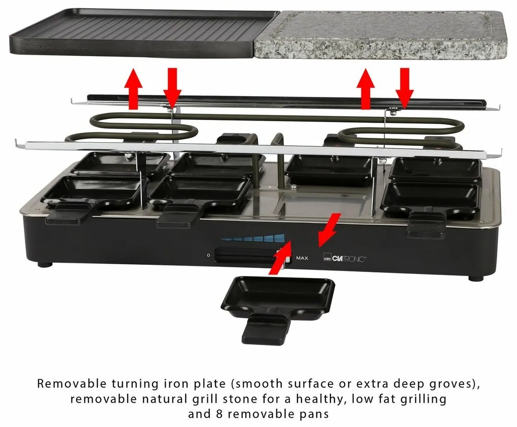 Clatronic RG 3518 raclette gril 3v1