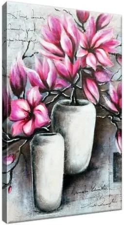 Obraz na plátně Růžové magnolie ve váze 20x30cm 3906A_1S