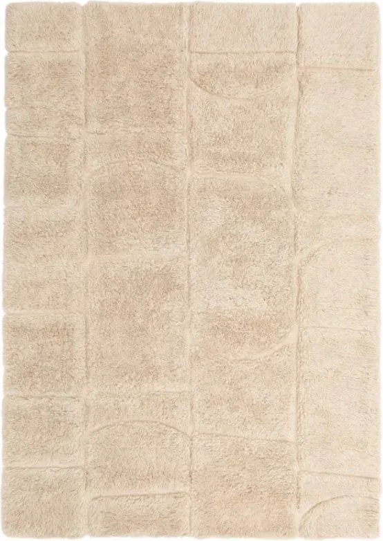 Krémový ručně tkaný vlněný koberec 200x300 cm Nak – Kave Home