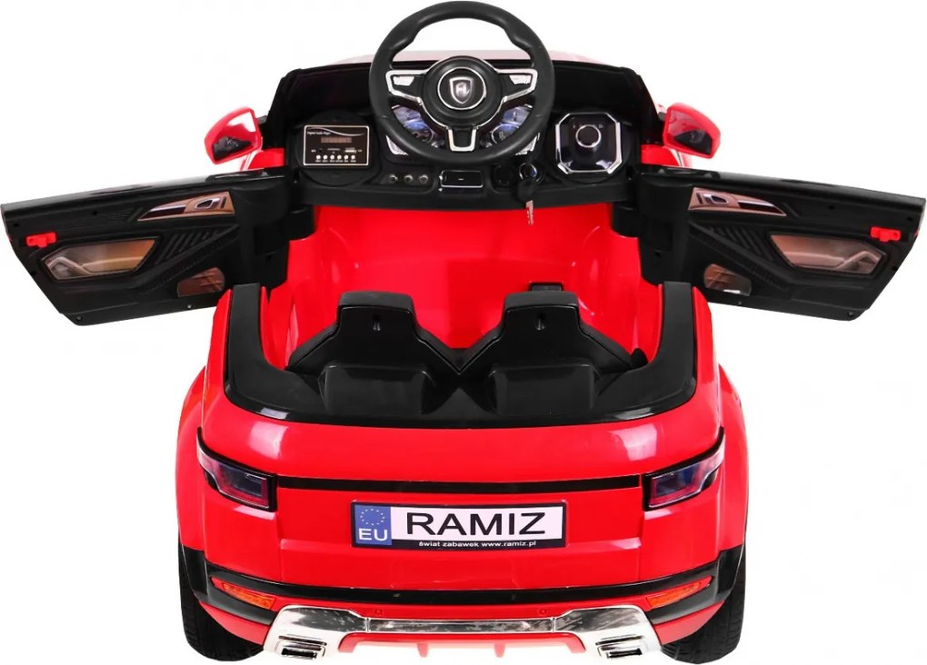 Ramiz Elektrické autíčko Rapid Racer pro děti, červené SUV + dálkové ovládání