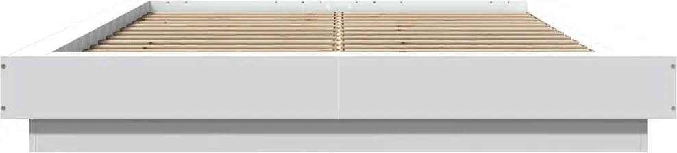 Rám postele s LED osvětlením bílý 140 x 200 cm kompozitní dřevo 3281098