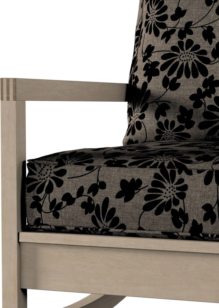 Potah na křeslo IKEA Lillberg barva hnědá látka pletený vzor, vzorované