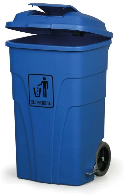 B2B Partner Plastový odpadkový koš na kolečkách koš, 120 l, modrý