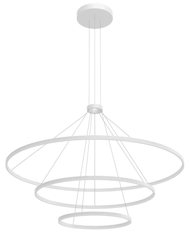 Redo Závěsné LED svítidlo ORBIT ø120/ø80/ø40 cm, 3000K, 3 kruhy Barva: Bílá