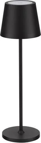 NV 9223406 Venkovní stolní lampa SEINA černý hliník a akryl LED 2W 2700K 5V DC IP54 vypínač na těle nabíjecí s PG základnou nebo bílým USB C kabelem - NOVA LUCE