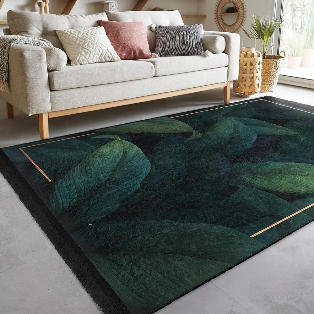 Tmavě zelený koberec běhoun 80x200 cm – Mila Home