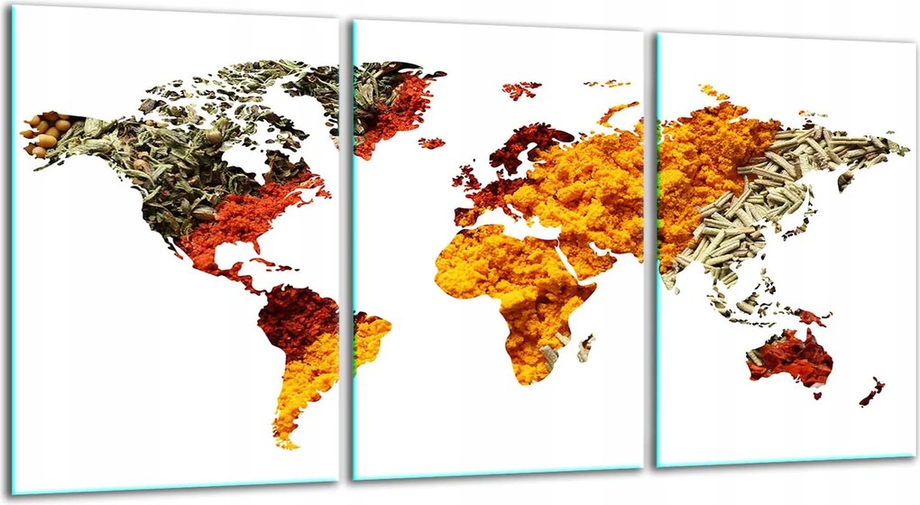 Skleněná Deska Na Krájení Deska 3x30x52 Mapa Tvrzené Sklo Kuchyně 7v1