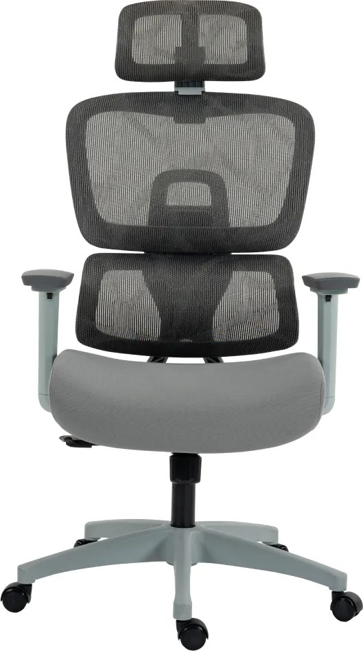 Ergonomická kancelářská židle COSMO - šedá síťovina / nosnost 150 kg