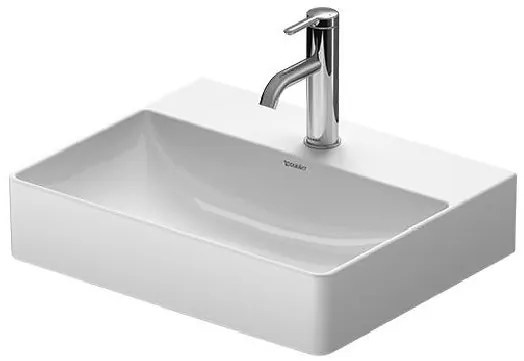 Duravit DuraSquare - Nábytkové umyvadlo Compact, 500x400 mm, 1 otvor pro baterii, DuraCeram, bílá 2356500041