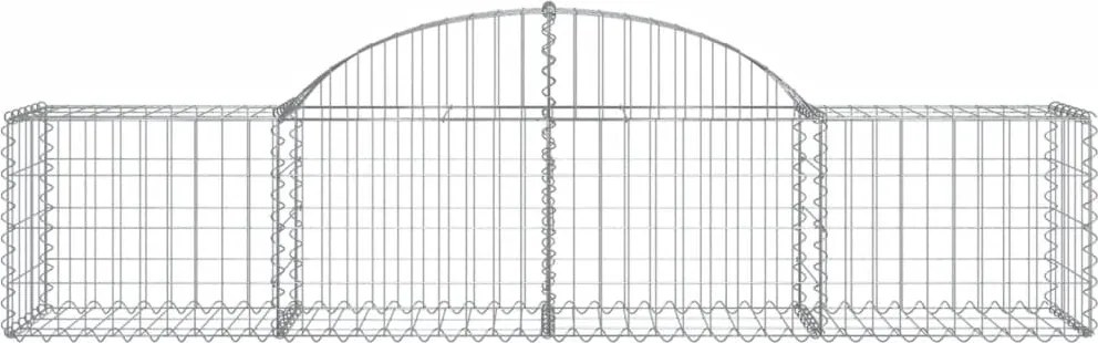 Klenutý gabionový koš 200 x 50 x 40/60 cm pozinkované železo 153492