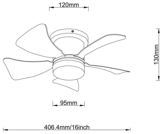 Globo 03609H - LED Stmívatelný stropní ventilátor HINES LED/10W/230V + DO hnědá