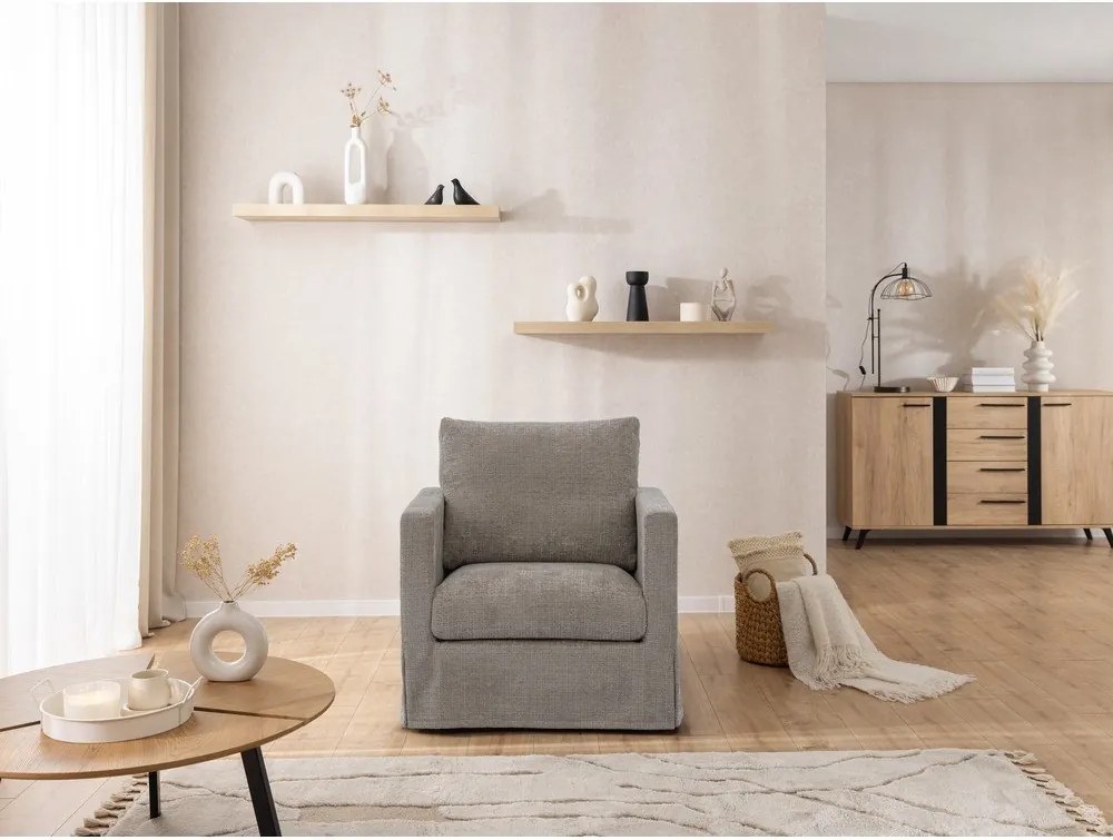 Šedý potah 84 cm Paphos – Ropez