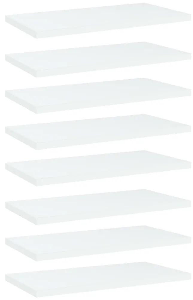 Přídavné police 8 ks bílé 40 x 20 x 1,5 cm dřevotříska - Default Title