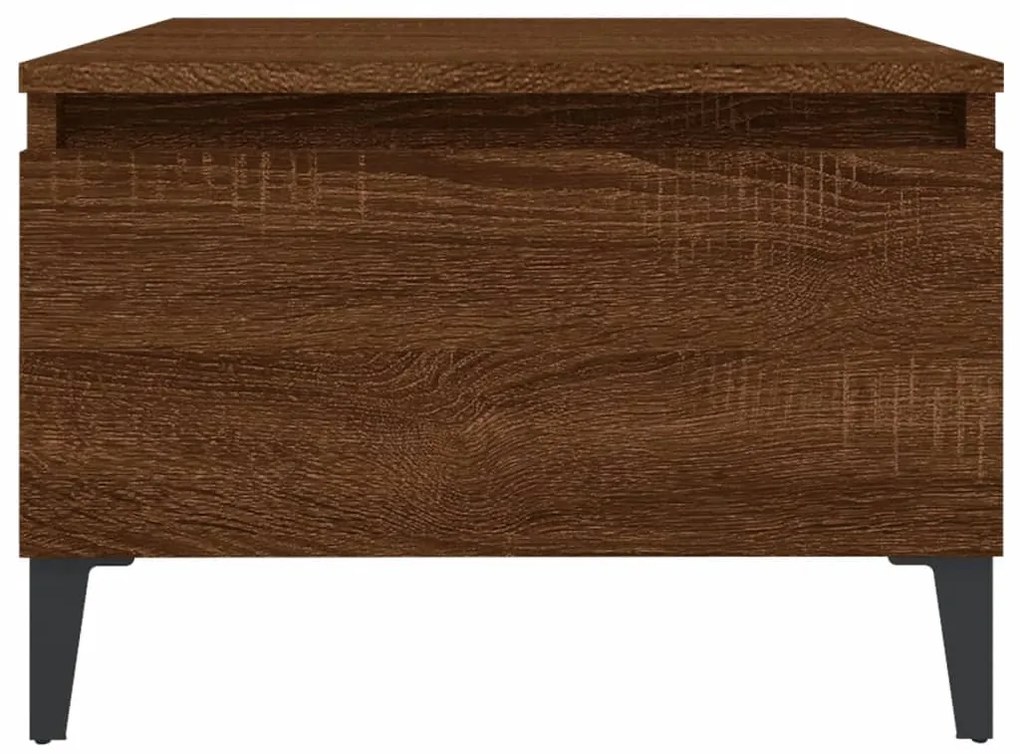 Odkládací stolky 2 ks hnědý dub 50x46x35 cm kompozitní dřevo - Default Title