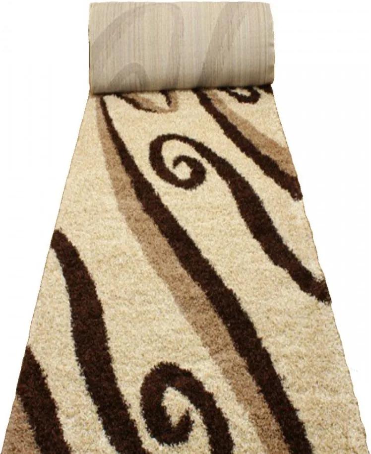 Běhoun Shaggy Nuag krémový, Šířky běhounů 150 cm