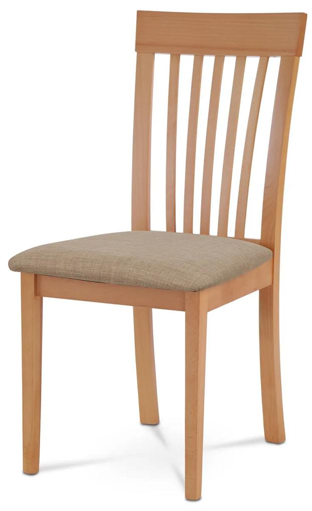 Jídelní židle BC-3950 BUK3 masiv buk, barva buk, látka béžová