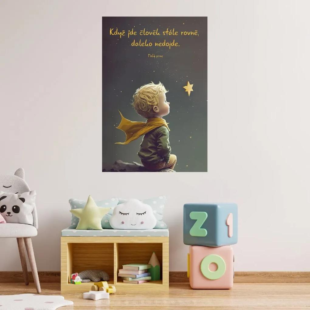 Plakát - Když jde člověk stále rovně, daleko nedojde. Malý princ FeelHappy.cz Velikost plakátu: A1 (59,4 × 84 cm)