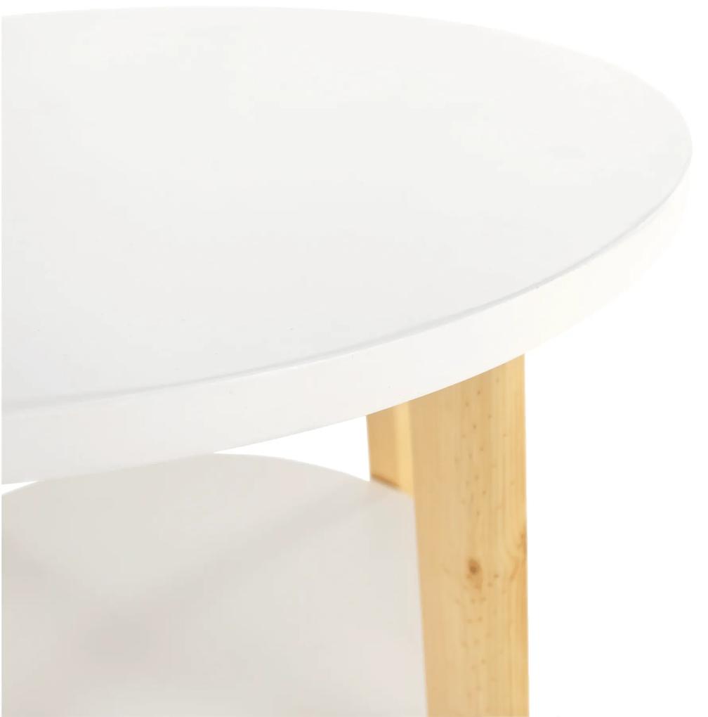 Bílý příruční stolek KASE