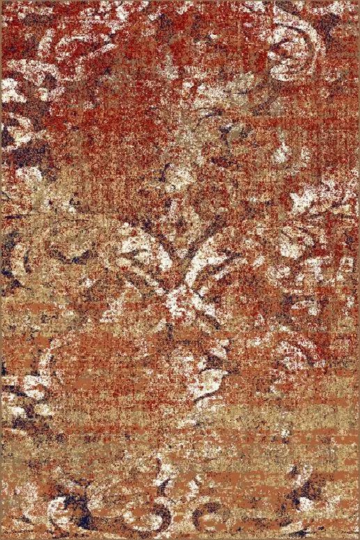 Moderní kusový koberec Agnella Adel Libre Muszkat Abstraktní béžový červený Rozměr: 200x280 cm