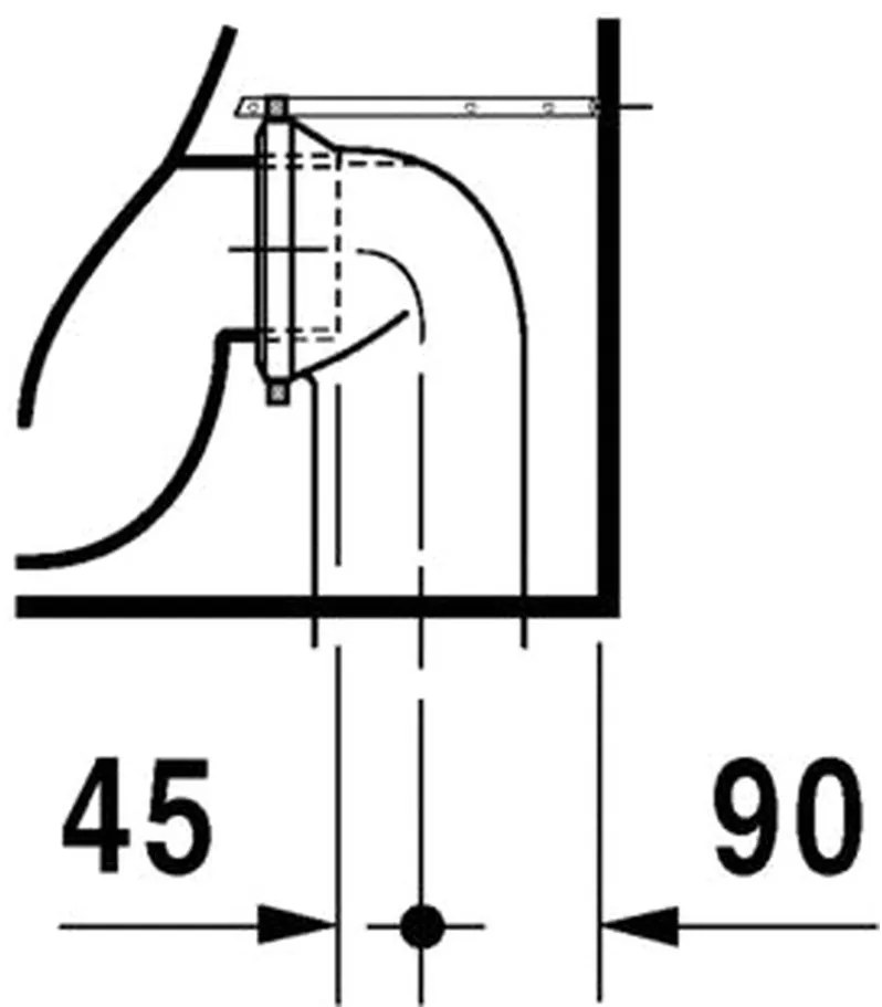 Duravit D-Code - Stojící WC, 355x560 mm, bílé 21150900002