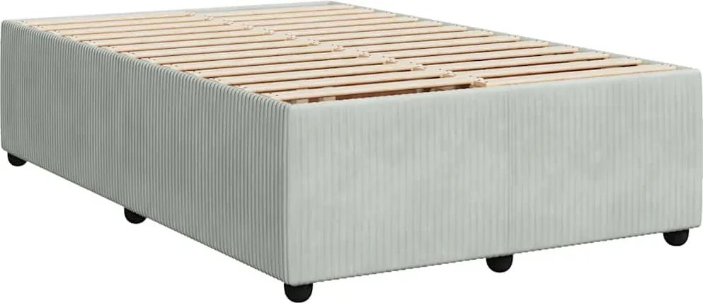 Box spring postel s matrací světle šedá 120x190 cm samet 3287698