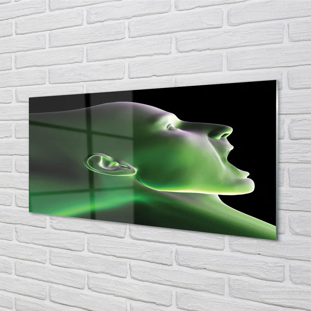 akrylový obraz V čele muž zelenou 100x50 cm