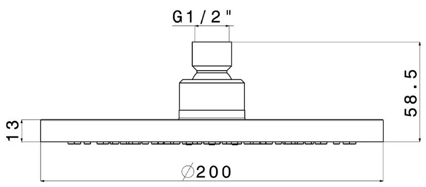 Plastová hlavová sprcha v leskle stříbrné barvě ø 20 cm – Sapho
