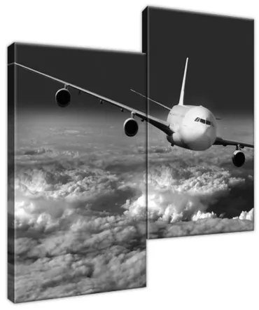 Tištěný obraz Letadlo v oblacích 60x60cm 2205A_2J