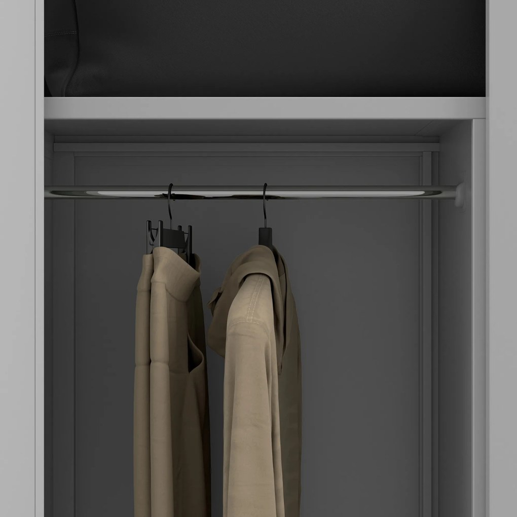 Hospodářská skříň uzamykatelná vysoká, šedá, 900x2200x450 mm: DAWID H2200