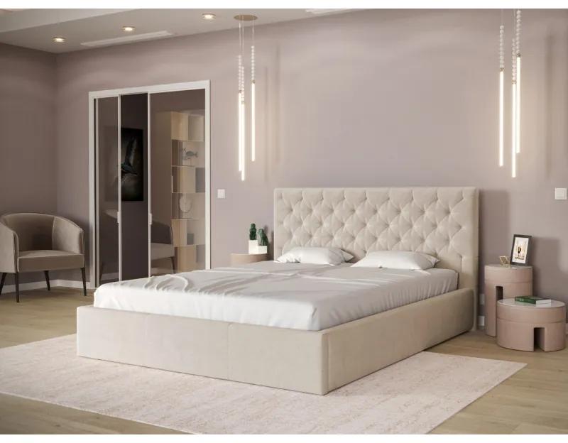 Čalouněná manželská postel Zravton, Rozměr postele: 140 x 200 cm, Potah: Breeze 15