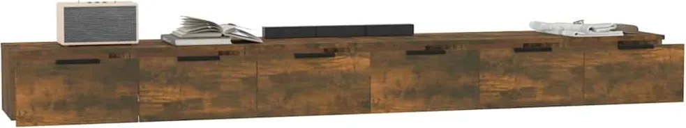Nástěnné skříňky 2 ks kouřový dub 102x30x20 cm kompozitní dřevo 3115905