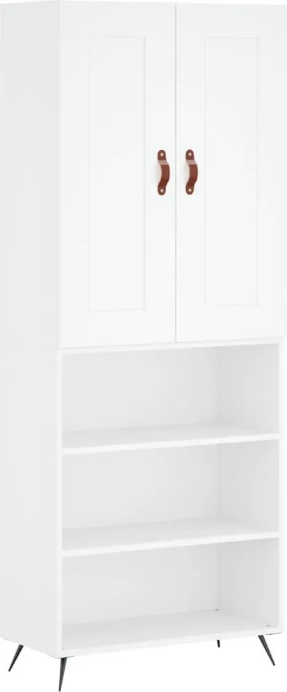 Skříň highboard bílá 69,5 x 34 x 180 cm kompozitní dřevo 3200041
