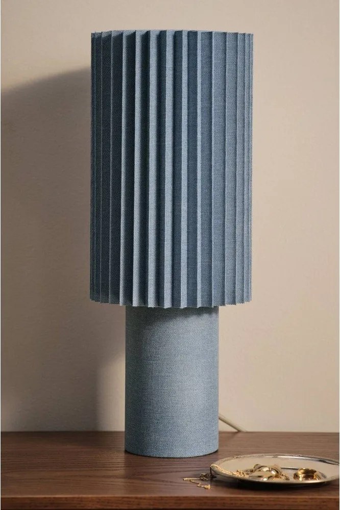 Modrá lněná stolní lampa (výška 45 cm) Harriet – Jotex