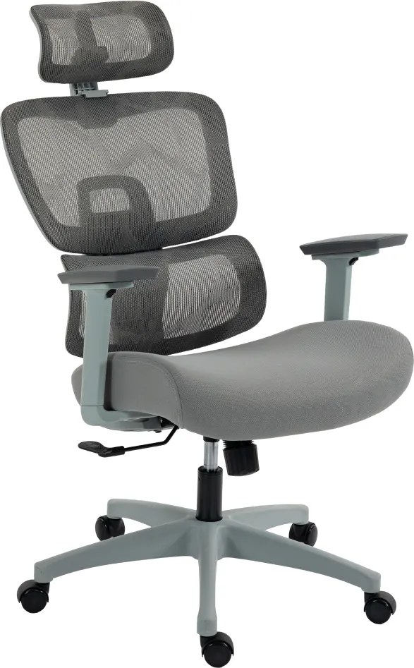 Ergonomická kancelářská židle COSMO - šedá síťovina / nosnost 150 kg