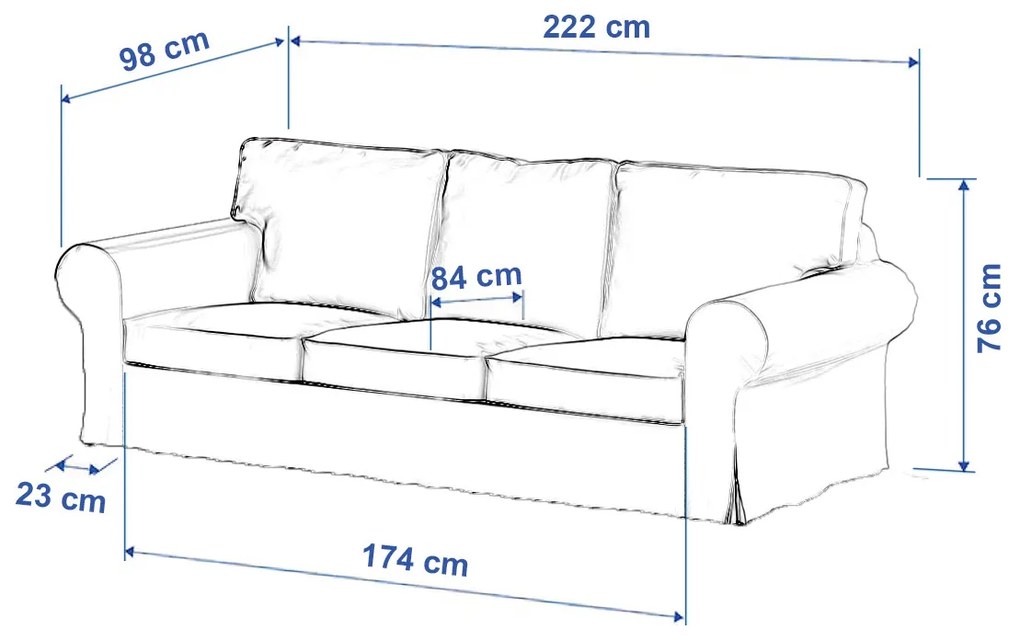 Potah na pohovku IKEA Ektorp 3-místná, rozkládací STARÝ MODEL PIXBO