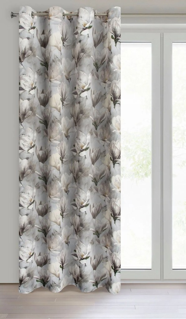 ZATEMŇOVACÍ ZÁVĚS NA KROUŽCÍCH LARI 140X250 CM VZOROVANÁ